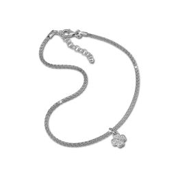SilberDream Fu&szlig;kette Silber 925 Sterling Silber ca. 24cm plus 3cm Verl&auml;ngerung Kleeblatt | Gr.: onesize