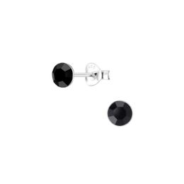 Alexander York Ohrstecker CRYSTAL 5 mm I schwarz in 925 Sterling Silber, 2-tlg. | Gr.: onesize