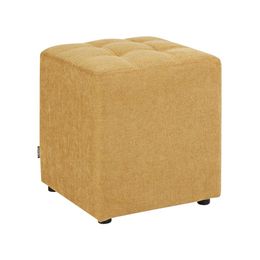 Beliani Pouf KANSAS in Gelb - (W) 38 x (H) 39 x (L) 38 cm | Gr.: onesize