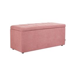 Beliani Ottomane OREM in Rosa/Schwarz - (W) 100 x (H) 42 x (L) 40 cm | Gr.: onesize