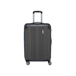 Travelite City - 4-Rollen-Trolley erw. M 68 cm (rot) in anthrazit | Gr.: onesize