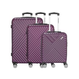 Paradise by CHECK.IN Kingston - 4-Rollen-Trolley Set 3tlg. (lila) in lila | Gr.: onesize