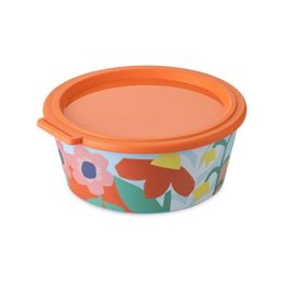 Koziol NORA BOX 1,3l BLOOMS - Schale 1,3l mit Deckel in sweet blue/strong coral | Gr.: onesize