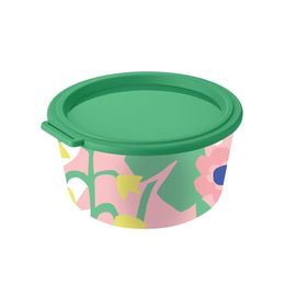 Koziol NORA BOX 2,2l BLOOMS - Schale 2,2l mit Deckel in sweet pink/mid green | Gr.: onesize