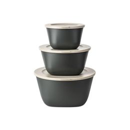 Koziol CONNECT BOX SET STOCKHOLM - Box mit Deckel 1l + 2l + 4l in nature ash grey | Gr.: onesize