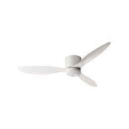 Beliani Deckenventilator mit Licht VEMBAR in Wei&szlig; - (W) 112 x (H) 23 x (L) 112 cm | Gr.: onesize