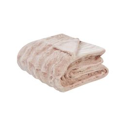 Beliani Kuscheldecke SALKA in Rosa - (W) 200 x (H) 1.5 x (L) 220 cm | Gr.: onesize