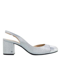 Michael Kors Hohe Schuhe - Perla Flex Sling Pump - Gr. 37 (EU) - in Silber - f&uuml;r Damen
