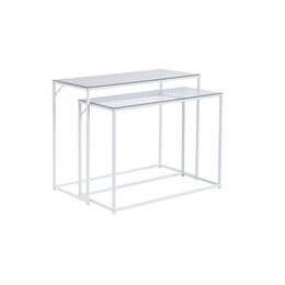 FineBuy Konsolentisch in Wei&szlig; / Glas / 100x40x77 | Gr.: onesize