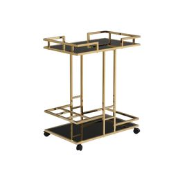 FineBuy Servierwagen in Gold / Glas / 68x43x84 | Gr.: onesize