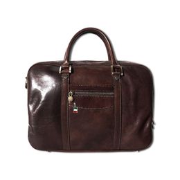 Florence Schultertasche, Businesstasche, Umh&auml;ngetasche Leder braun ca. 39cm | Gr.: onesize