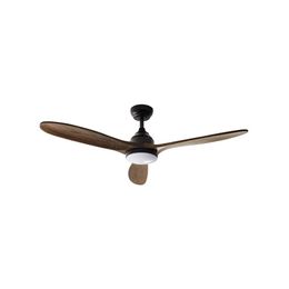 Beliani Deckenventilator mit Licht MOYAR in Braun/Schwarz | Gr.: onesize