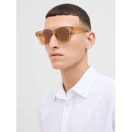 Jack & Jones Sonnenbrille JACK & JONES "JACPONTUS SUNGLASSES NOOS", Damen, braun (braun stone), unifarben, Sonnenbrillen Sonnenbrille