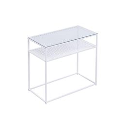 FineBuy Konsolentisch in Wei&szlig; / Glas / 80x40x77 | Gr.: onesize