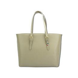 Florence Schultertasche, Shopper, Businesstasche Leder helltaupe, grau ca. 43cm | Gr.: onesize