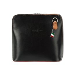 Florence Umh&auml;ngetasche, Schultertasche Leder schwarz, braun ca. 17cm | Gr.: onesize