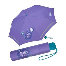 Scout Kinder-Taschenschirm mit reflektierenden Streifen Regenschirm Purple Magic | Gr.: onesize