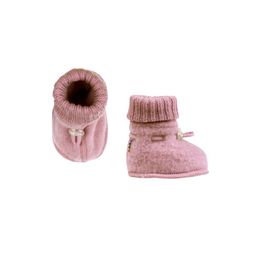 Joha Booties Krabbelschuhe Merino-Wolle in old rose | Gr.: 80