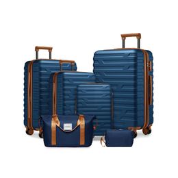 ABRIHOME Koffer set mit Reisetaschen und TSA-Schloss in Blau | Gr.: onesize