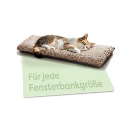 Knupis Fensterliege f&uuml;r Katzen Selbstw&auml;rmende Fensterbankmatte 90x28 cm Braun | Gr.: onesize