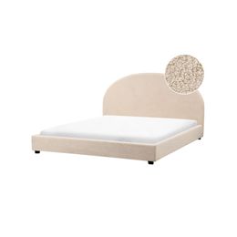 Beliani Doppelbett VAUCLUSE in Beige - (W) 194 x (H) 112 x (L) 214 cm | Gr.: onesize