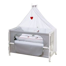 Roba Room Bed Babybett Adam & Eule 60 x 120 cm Beistellbett - wei&szlig; | Gr.: onesize