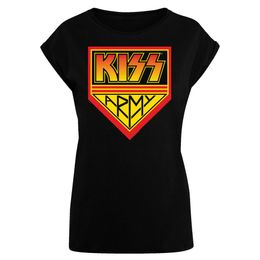 F4NT4STIC Extended Shoulder T-Shirt Kiss Army Logo in schwarz | Gr.: S