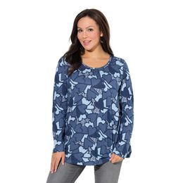 Ulla Popken Shirt in atlantikblau | Gr.: 58-60