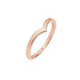 Elli Ring 925 Sterling Silber Geo in Rosegold | Gr.: 58