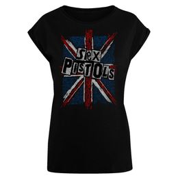 F4NT4STIC Extended Shoulder T-Shirt Sex Pistols Anarchy Flag in schwarz | Gr.: 3XL