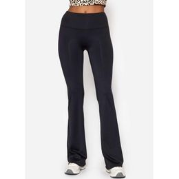 SASSYCLASSY Flare Sportleggings in Schwarz | Gr.: XS