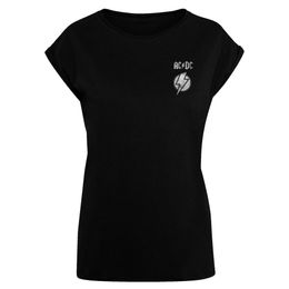 F4NT4STIC Extended Shoulder T Shirt ACDC Lightning Bolt in schwarz | Gr.: XS