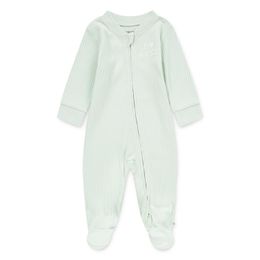 Strampler HUGGIES BABYWEAR, Jungen, Gr. 3 (68), N-Gr, gr&uuml;n (subtle gr&uuml;n), Obermaterial: 100% Baumwolle, Strukturmuster, regular fit, Rippb&uuml;ndchen, Overalls, mit Logo Schriftzug