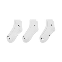 Funktionssocken Nike "U J ED CUSH POLY ANKLE 3PR 144", Damen, Gr. M (38/41), wei&szlig;, schwarz, Obermaterial: 97% Polyester, 2% Elasthan, 1% Nylon, Socken, f&uuml;r den Alltag, mit schwei&szlig;ableitendem Material, sportlicher Stil