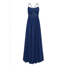 Vera Mont Abendkleid im Glitzer-Look in Dunkelblau/Grau | Gr.: 40