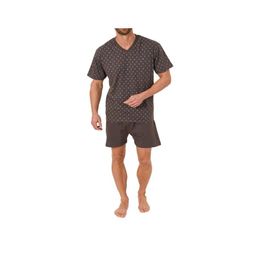 Normann Shorty Pyjama Schlafanzug kurzarm - 21952 in dunkelgrau | Gr.: 52