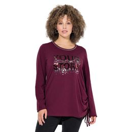 Ulla Popken Longsleeve in dunkel weinrot | Gr.: 50-52