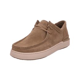 Clarks Sportlicher Schn&uuml;rschuh in beige | Gr.: 42