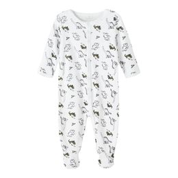 name it Baby Strampler "Dino" mit Knopf Bright White 62 | Gr.: 86