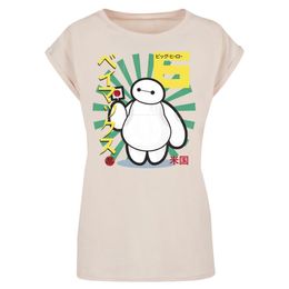 F4NT4STIC Extended Shoulder T-Shirt Big Hero 6 Baymax Lollypop in Whitesand | Gr.: XS
