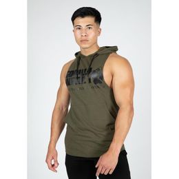 Gorilla Wear Tanktop mit Kapuze - Rogers - Armeegr&uuml;n | Gr.: S