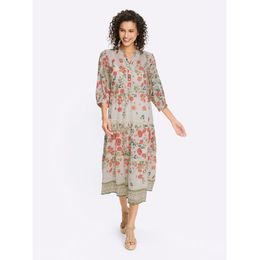 Heine Druck-Kleid in champagner-schilf-bedruckt | Gr.: 42