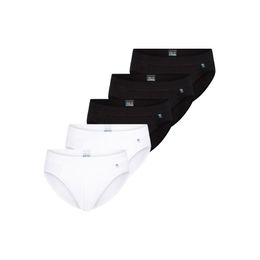 Schiesser Rio Slip / Unterhose Long Life Cotton in Schwarz / wei&szlig; | Gr.: XL