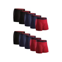 DANISH ENDURANCE Boxershorts Bamboo Trunks in navy_black_red_red | Gr.: M
