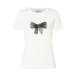 More & More More & More s&uuml;&szlig;es Kurzarmshirt Frontprint in offwhite | Gr.: 40
