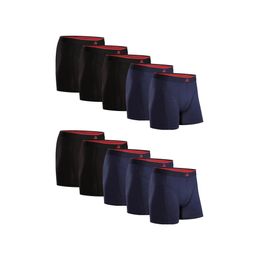 DANISH ENDURANCE Boxershorts Bamboo Trunks in black_red_navy | Gr.: L