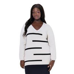 Ulla Popken Pullover in graubeige | Gr.: 46-48