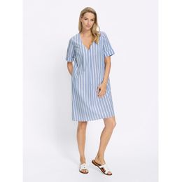 Heine Druck-Kleid in eisblau-jeansblau-gestreift | Gr.: 40