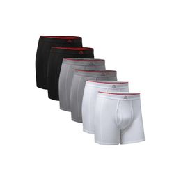 DANISH ENDURANCE Boxershorts Bamboo Trunks with fly in black_red_grey_white | Gr.: M