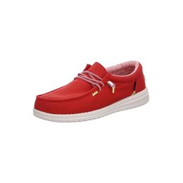 Fusion Mokassins Schn&uuml;rschuhe in Rot | Gr.: 42